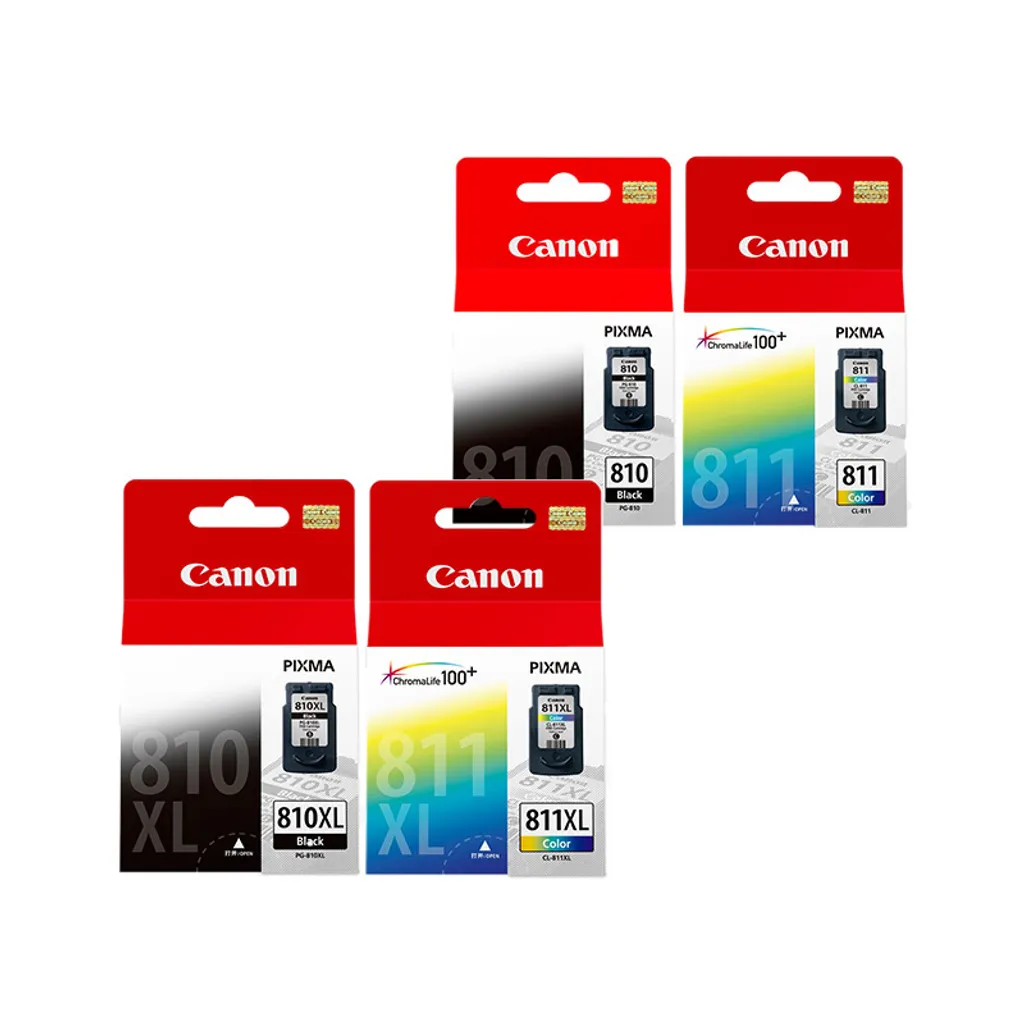 CANON PG 810/PG 810XL 黑｜CL 811/CL 811XL 彩 原廠一般/高容量墨水匣-百分百國際有限公司-印表機買賣 ...